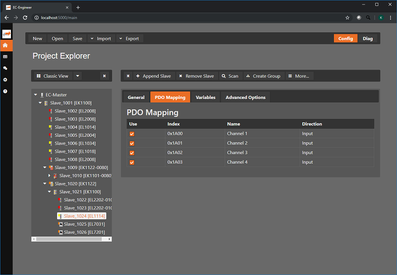 EC-Engineer Web - EtherCAT Configuration, Configurator, Diagnosis, Linux, Browser, Web - acontis